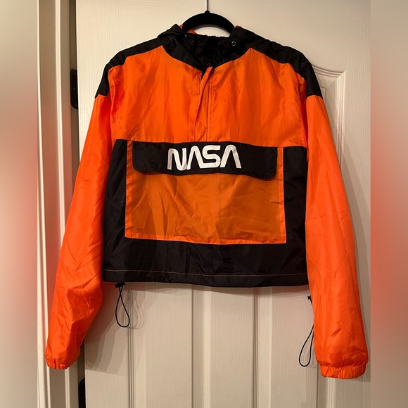Chemistry | Jackets & Coats | Nasa Orange And Black Windbreaker | Poshmark